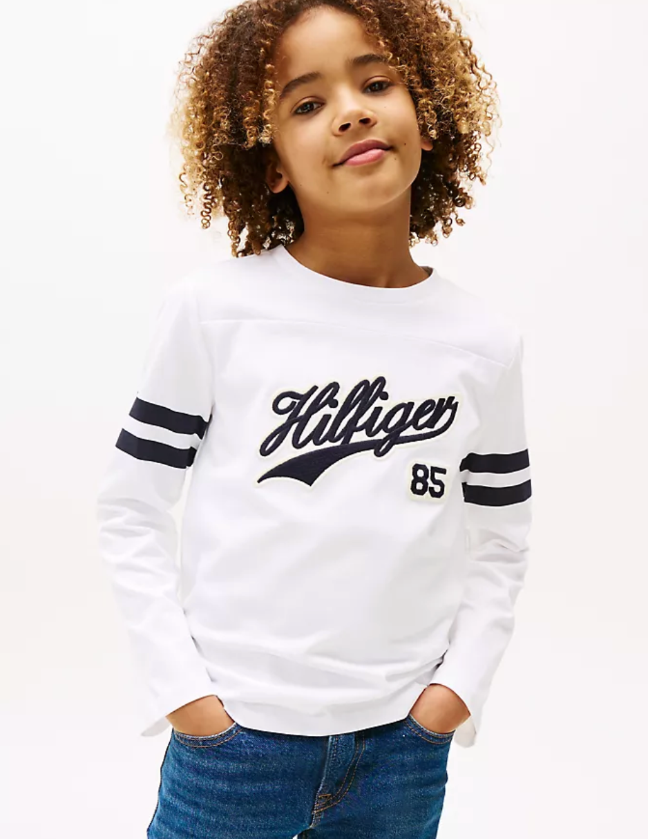 Kids' Long-Sleeve Script 85 Logo T-Shirt – The Mellowland